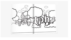 Preschool Prep Meet The Phonics Digraphs Sketch Coloring Page