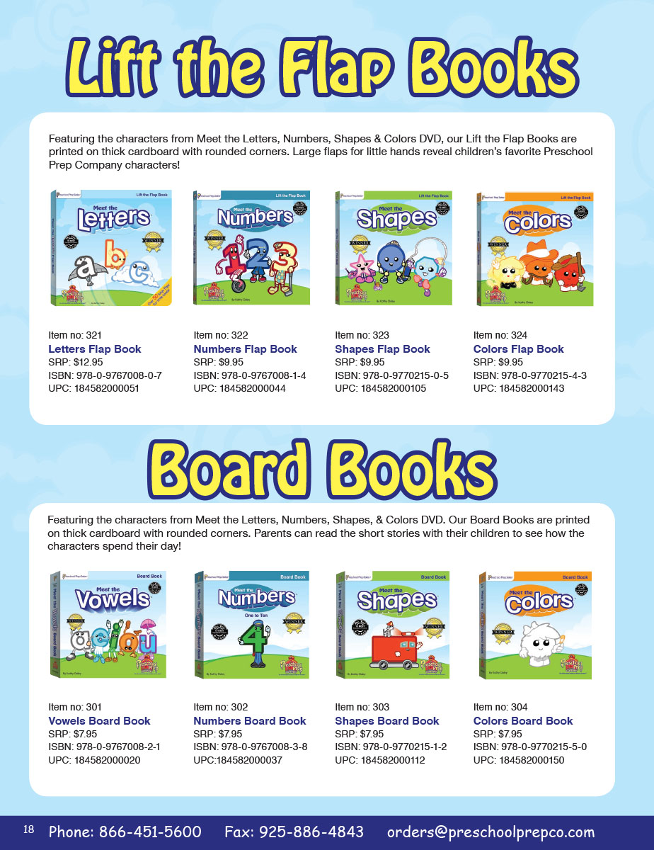 Browse the Product Catalog | Preschool Prep Company